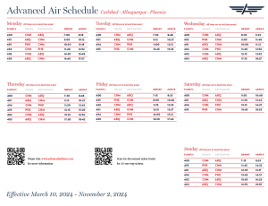 Flight Schedules – Advanced Air