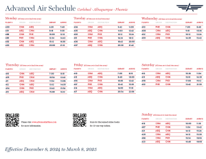 Flight Schedules – Advanced Air