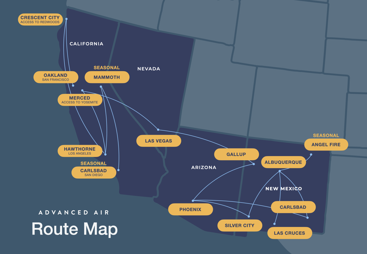 Route Map - Advanced Air