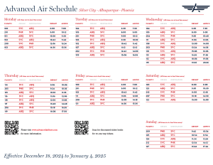Flight Schedules – Advanced Air